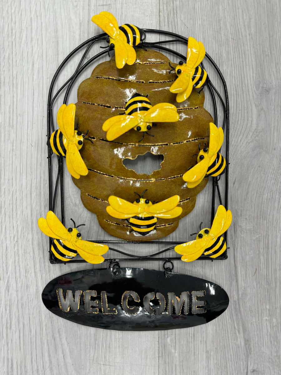 Willie Wagtail Welcome Sign Metal Wall Art 30cm | Outdoor Art